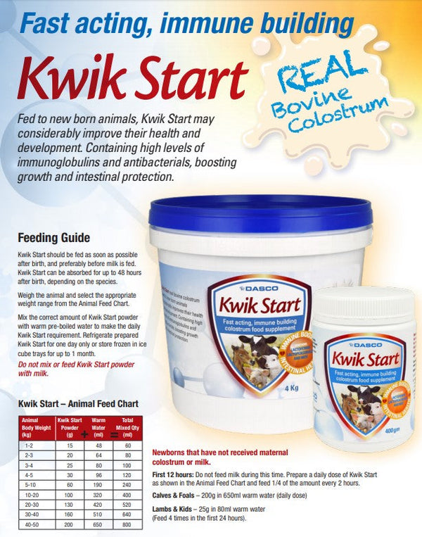 Kwik Start (Colostrum) - Parkside Produce
